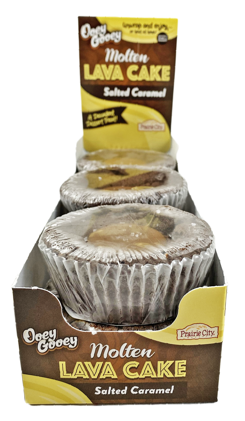 Ooey Gooey Lava Cake Salted Caramel | Prairie City Bakery