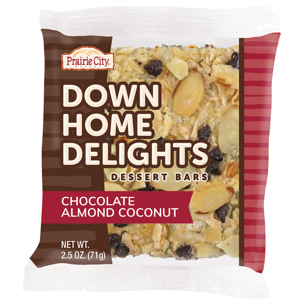 Down Home Delights Dessert Bars Chocolate Almond Coconut | Prairie City ...